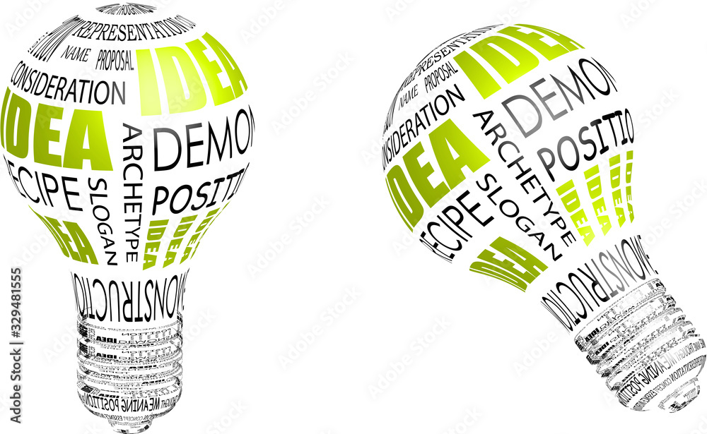light bulb is an idea symbol on a transparent background, an original ...