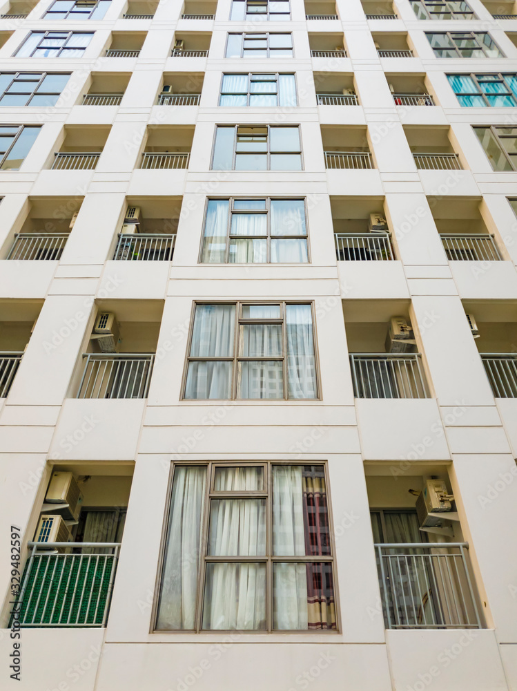 Tangerang, Indonesia - 6th Sep 2019: Frog eye view of windows and ...