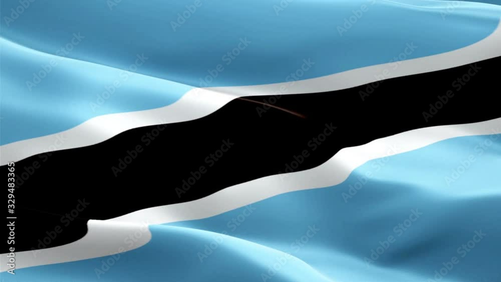 Vidéo Stock Botswana flag Motion Loop video waving in wind. Realistic ...