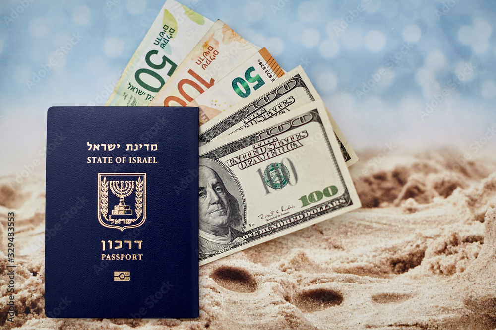 Israeli citizen international passport hundred dollar bills euro and ...