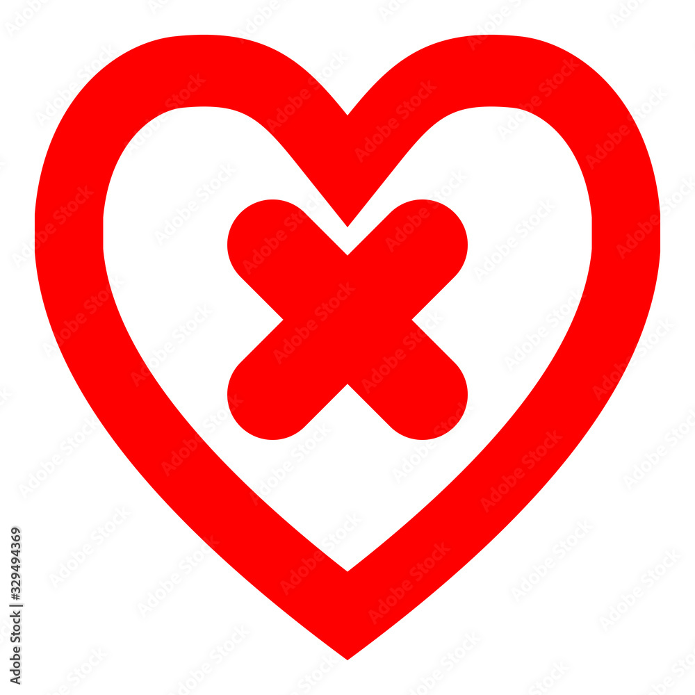 Wrong mark, cross sign, and prohibition sign for website, web page ...