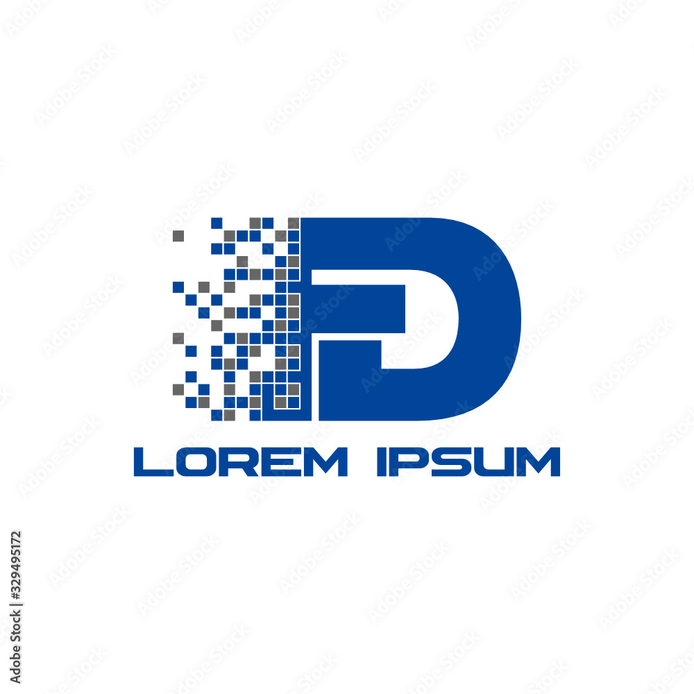 Letter FD logo, pixel icon design vector Stock Vector | Adobe Stock