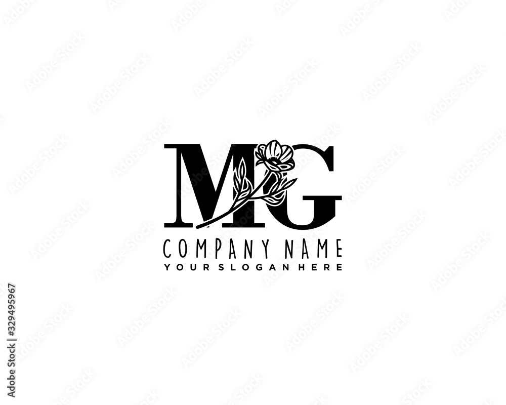 Letter MG handwrititing logo with a beautiful template Stock Vector ...