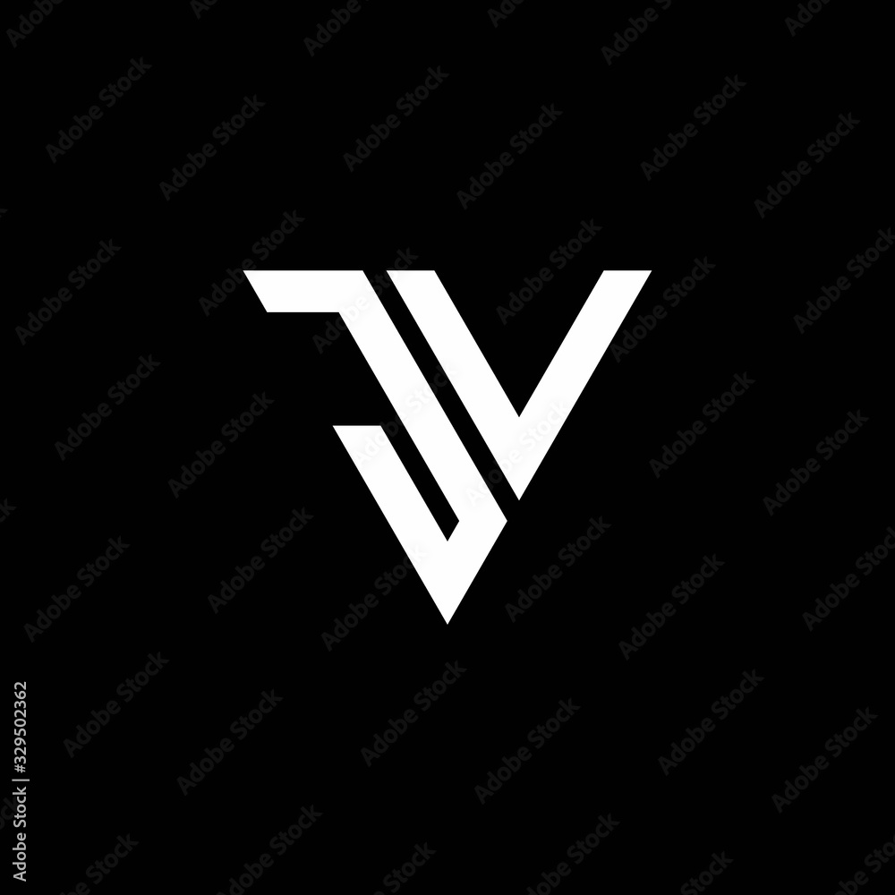 JV Logo letter monogram with triangle shape design template Stock ...