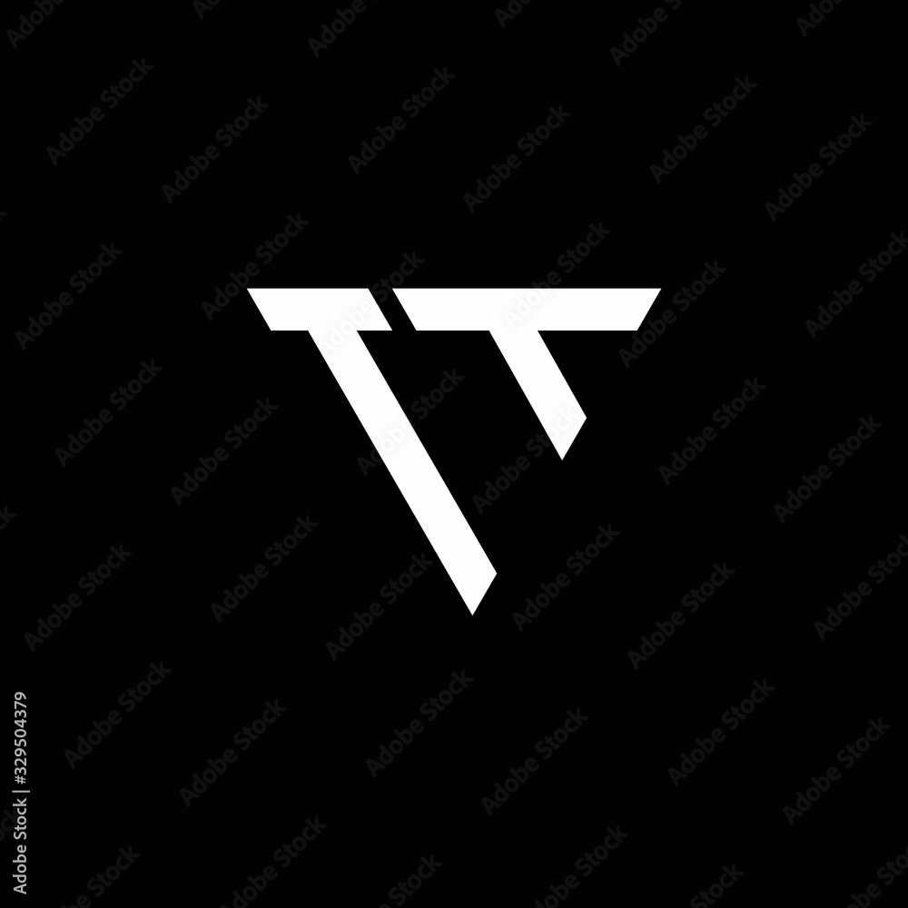 TT Logo letter monogram with triangle shape design template Stock ...
