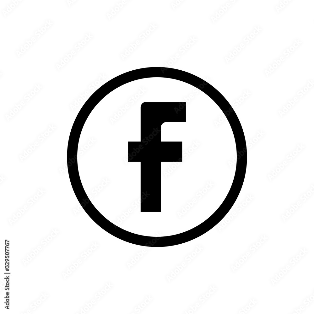 Social media icons or social network logos flat vector icon set ...