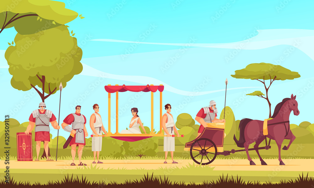 Ancient Roman People Illustration Stock Vector | Adobe Stock