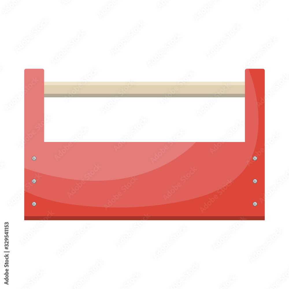 Cartoon empty red toolbox . Vector illustration Stock Vector | Adobe Stock