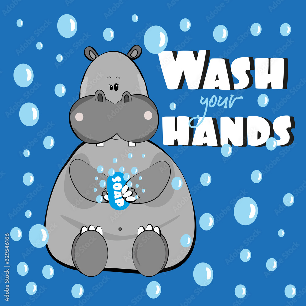 Cute Wash Your Hands Sign