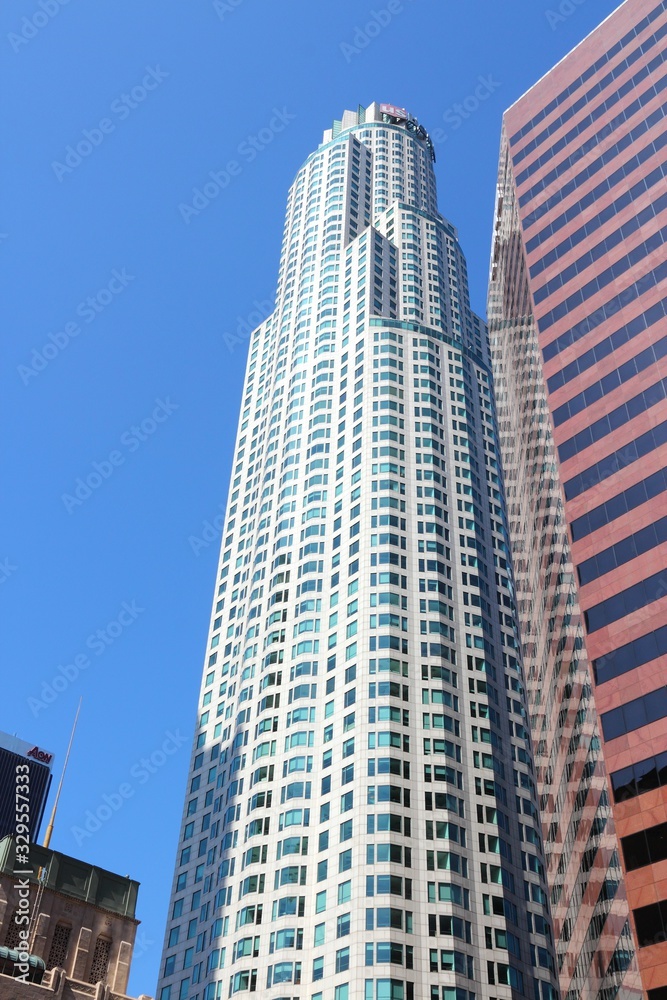 LOS ANGELES, USA - APRIL 5, 2014: US Bank Tower skyscraper in Los ...
