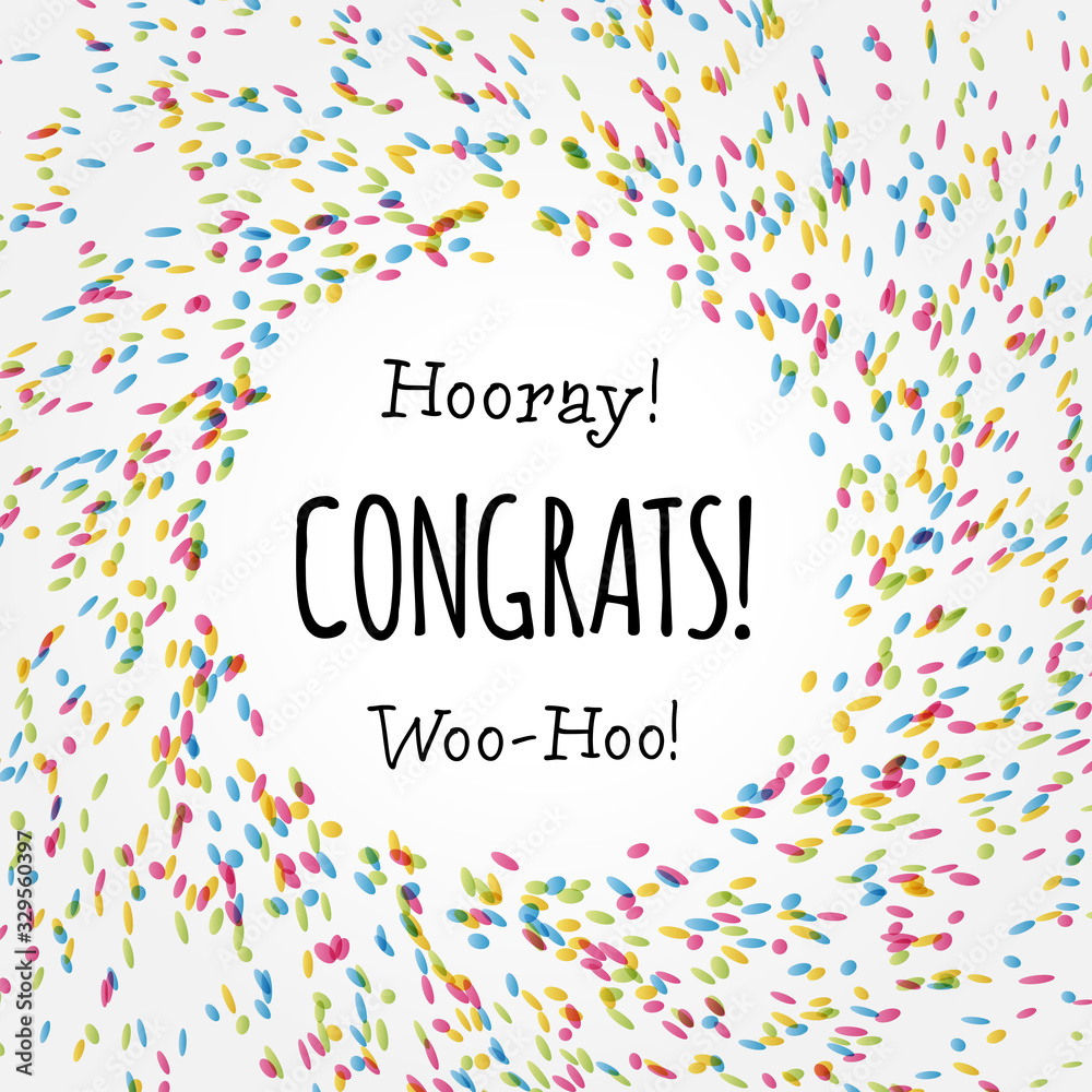 Congrats card template design Stock Vector | Adobe Stock