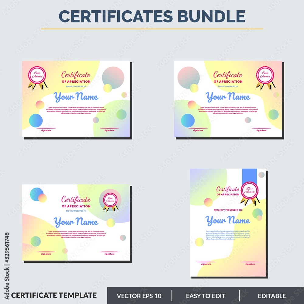 Modern certificate template of appreciation award. Creative certificate ...