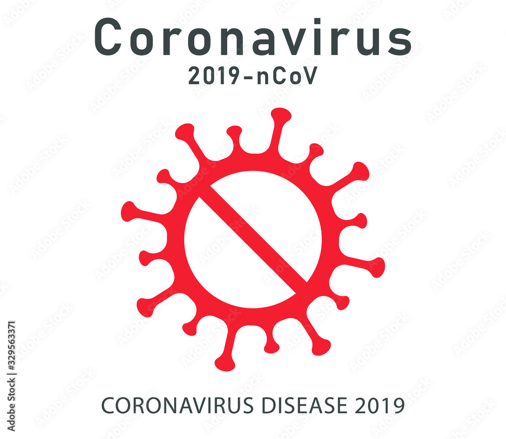 MERS Corona Virus Biohazard safety prohibition icon shape. biological ...