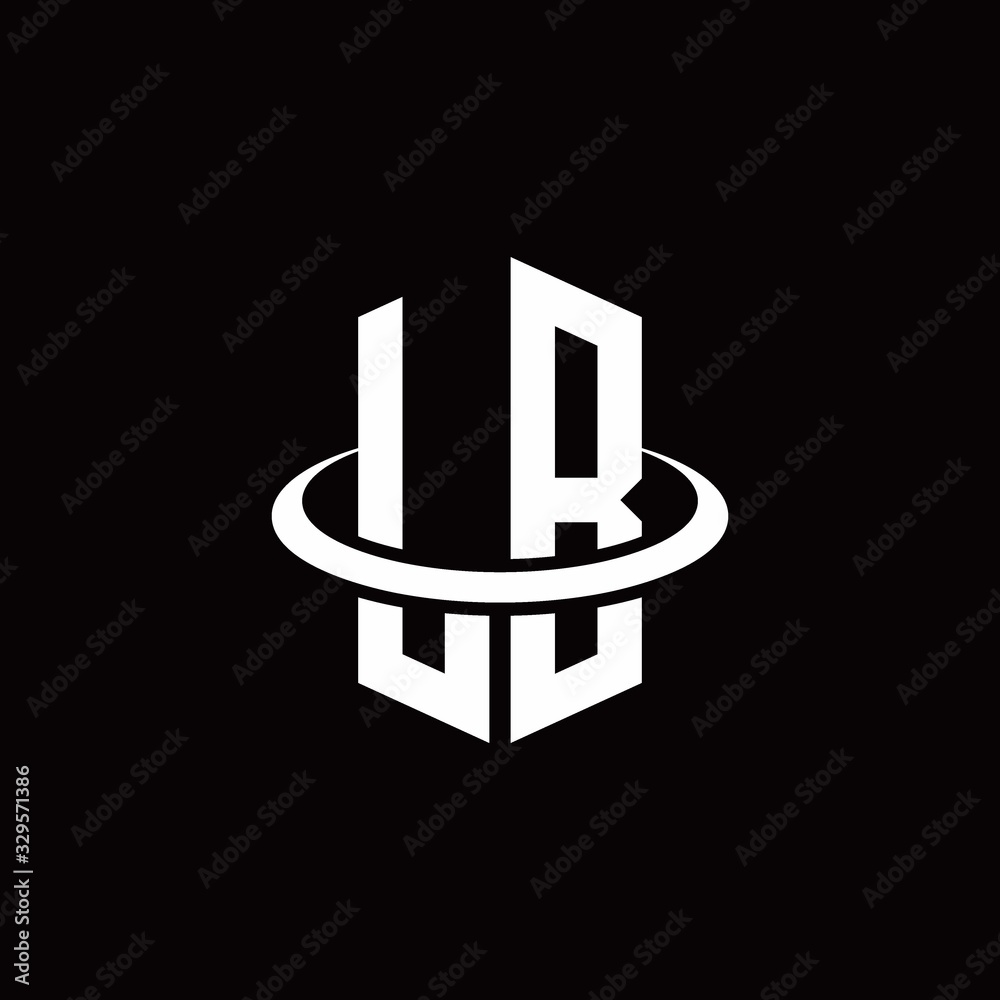 LB monogram logo in a hexagon style and surrounded by a ring Stock ...