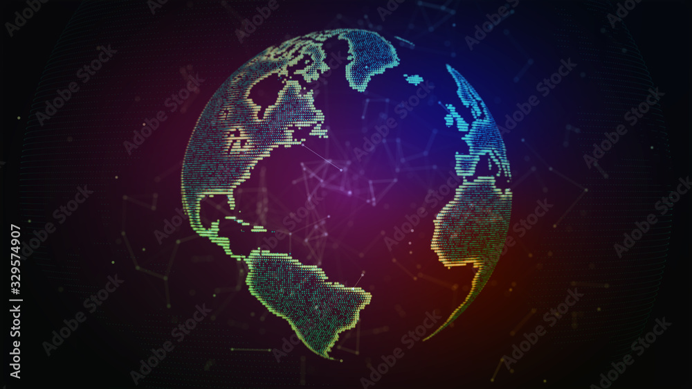 Earth Globe. Background with Light Effect. Global International ...