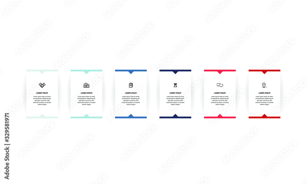 Infographic. Vector Infographic design template with icons and 6 ...