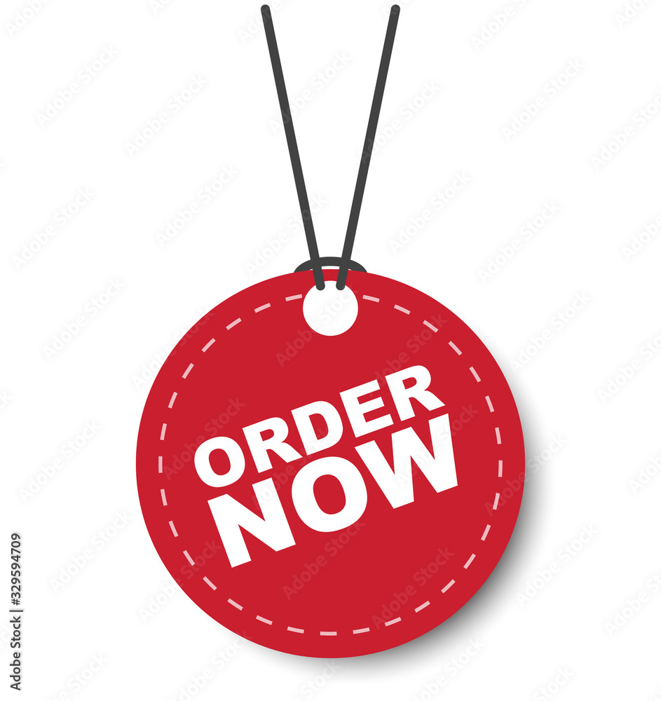 red vector banner order now Stock Vector | Adobe Stock