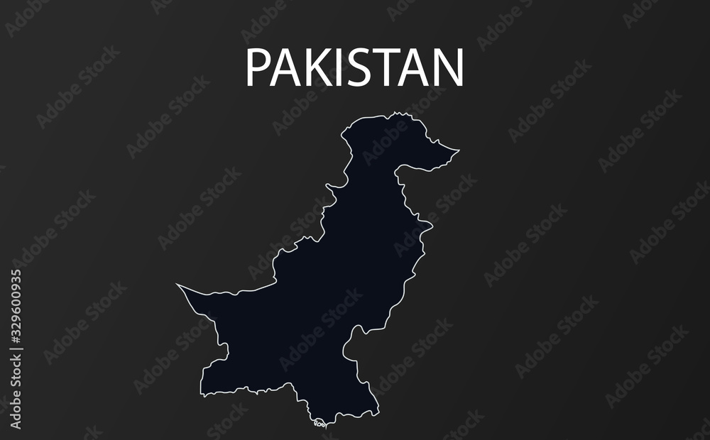 High detailed map of Pakistan. Vector illustration. Stock Vector ...