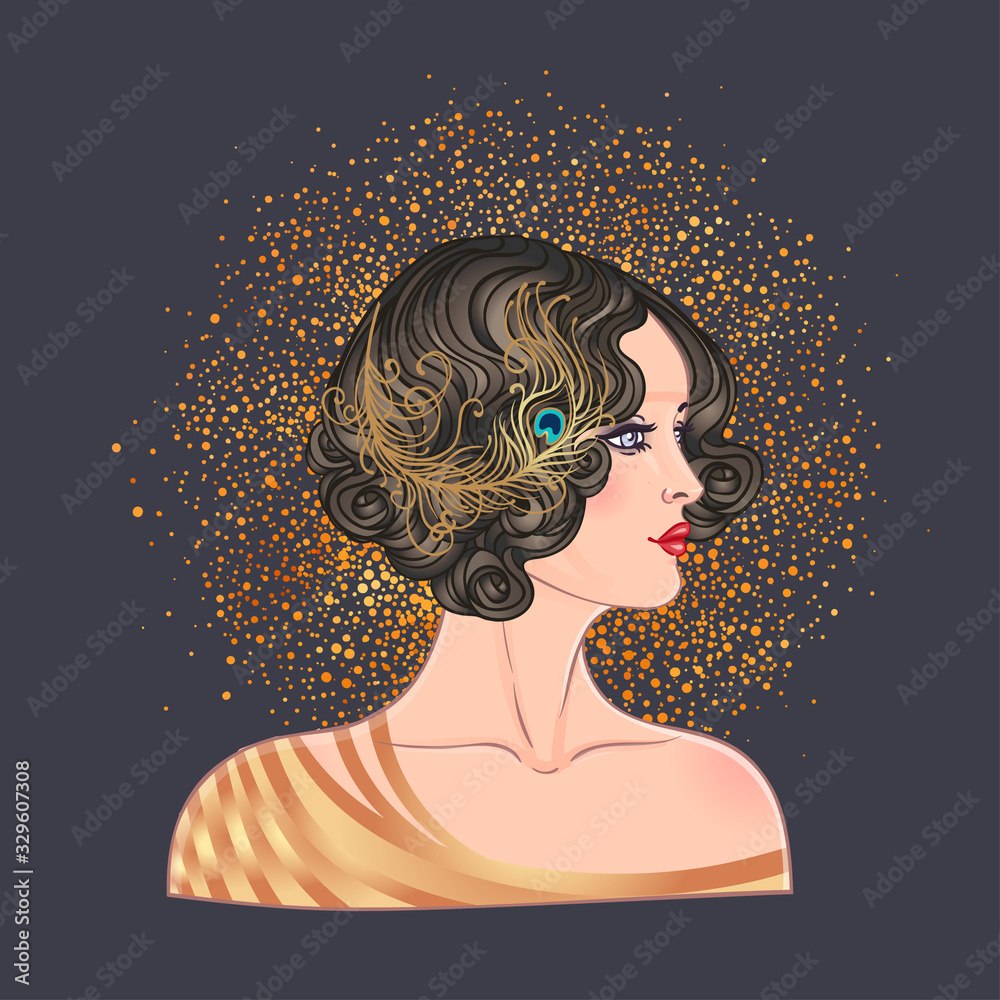 1920s Flapper Posters Poster Art Deco Vintage Invitation Template