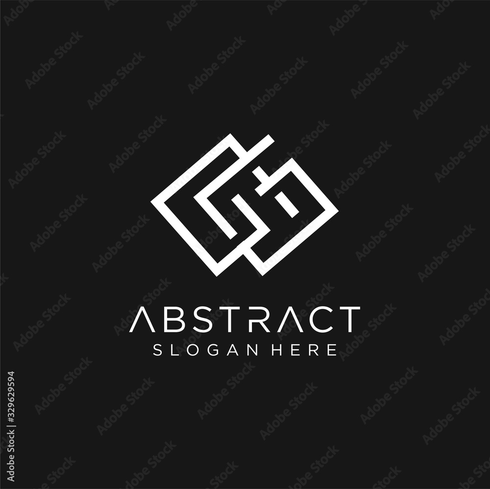 Square Letter G G Logo Designs Inspiration Vector Illustration Stock ...