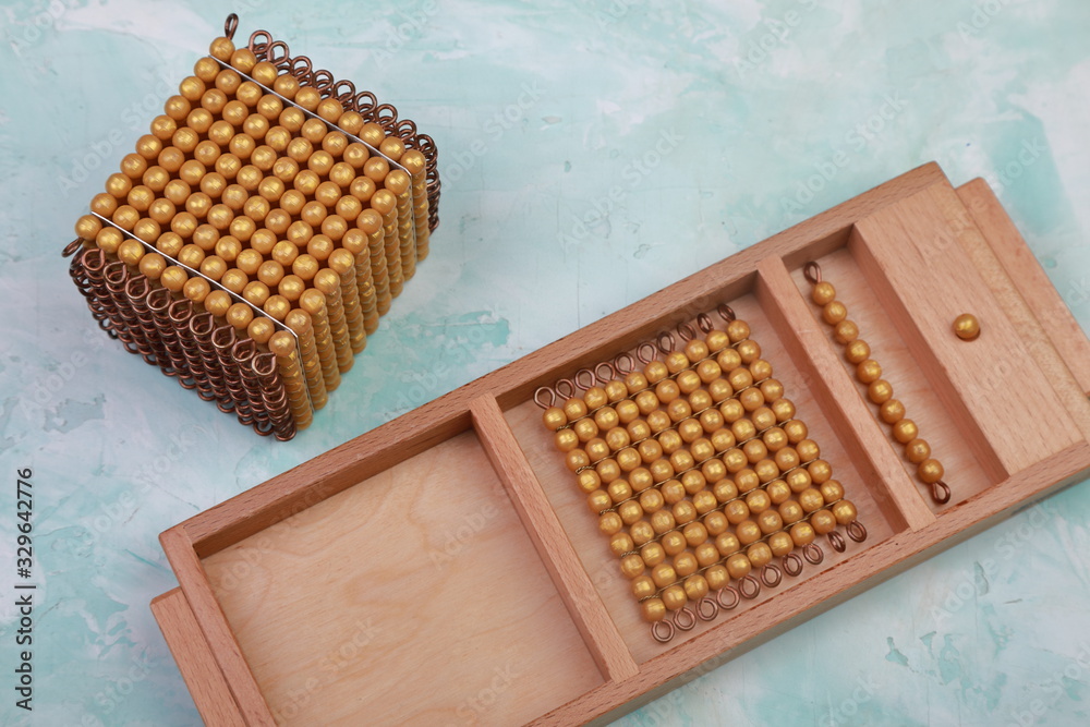 Foto de montessori golden material mathematics number decimal system ...