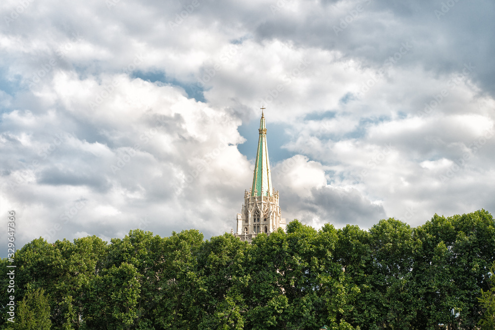 Overrated tourist attractions. Building tower and spire. architecture ...