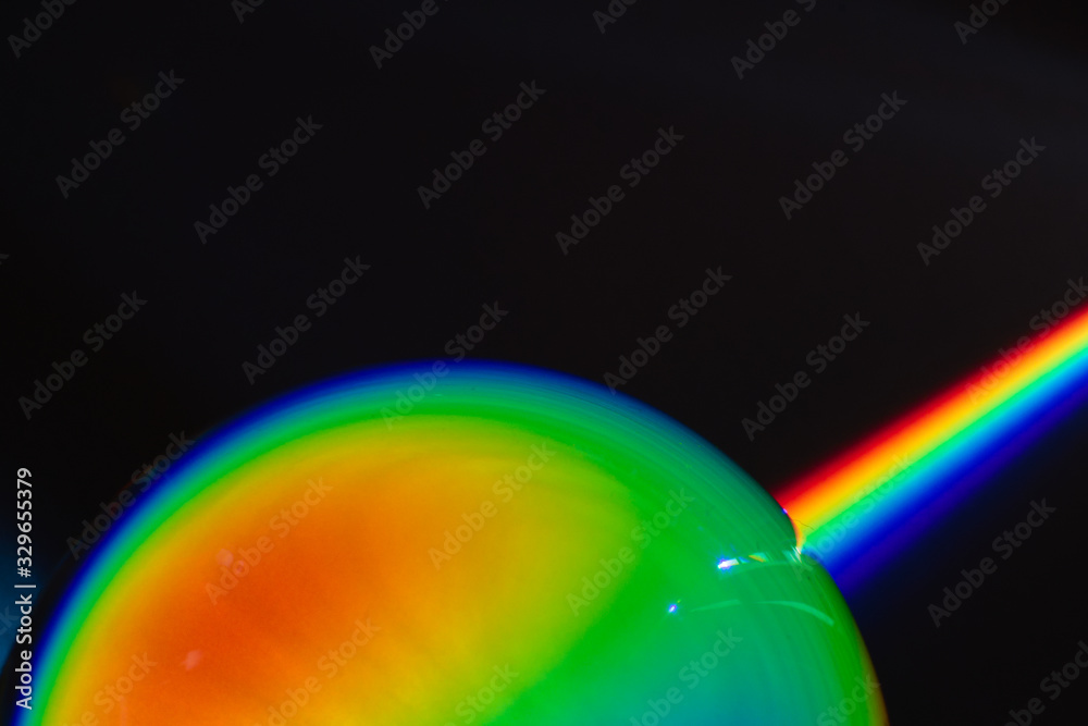 Colors of the rainbow product of Broken light, showing the spectrum of ...