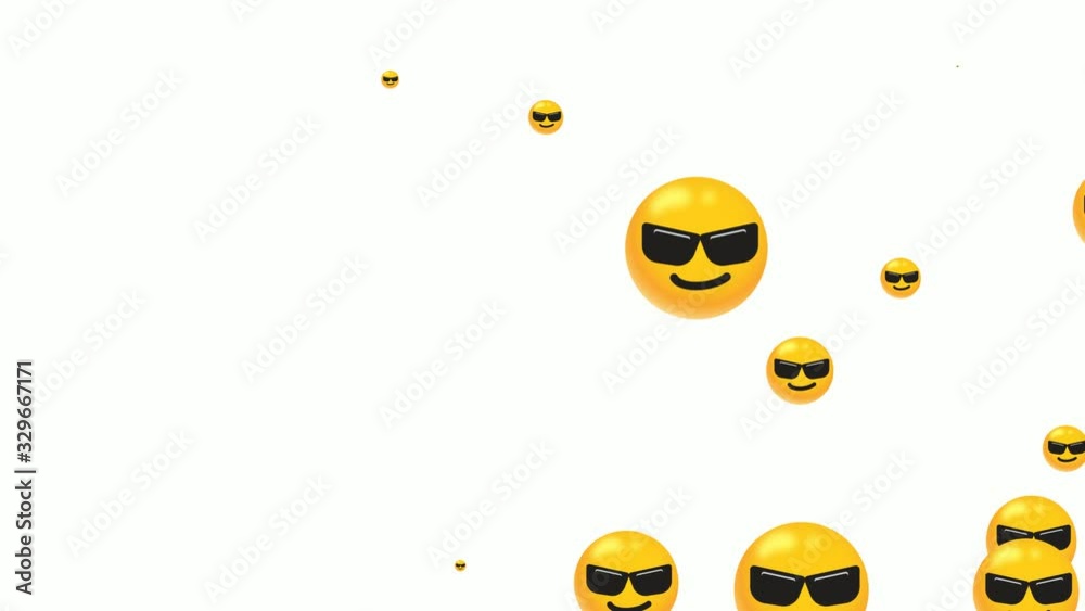 confident emoticons spread motion. social media animation isolated on ...