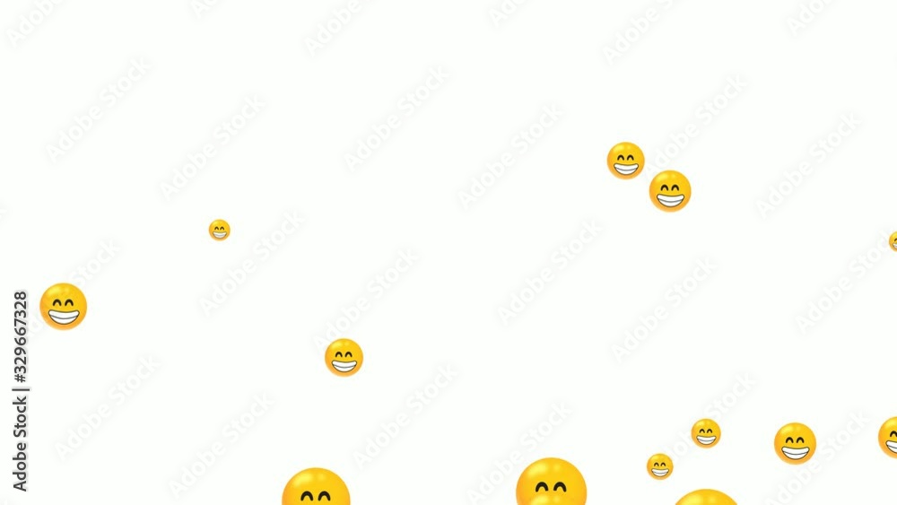 ecstatic emoticons spread motion. social media animation isolated on ...