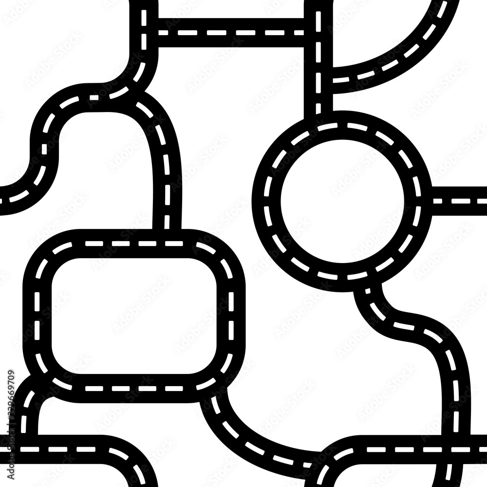 Seamless playmat road design Stock Illustration | Adobe Stock