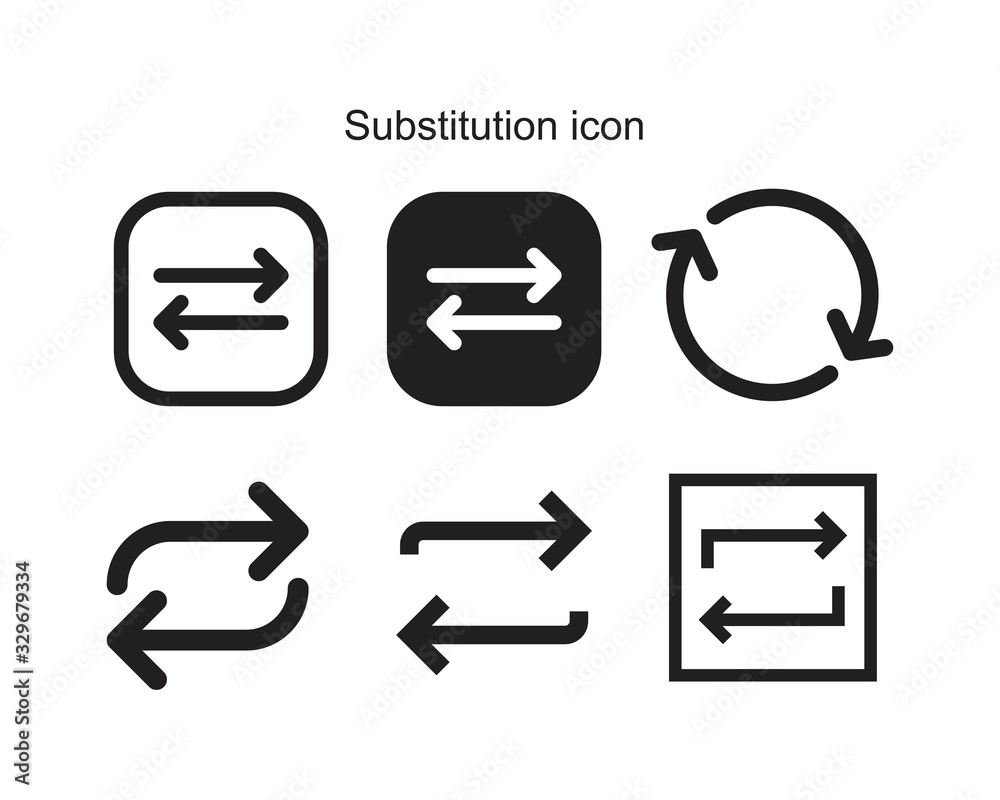 Substitution icon template black color editable. Substitution icon ...