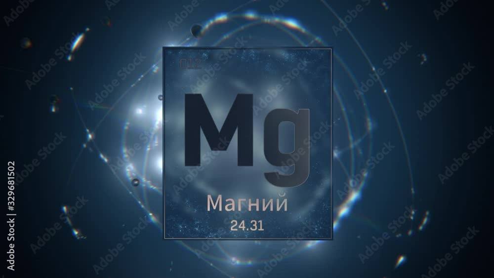 Vidéo Stock Magnesium as Element 12 of the Periodic Table. Seamlessly ...