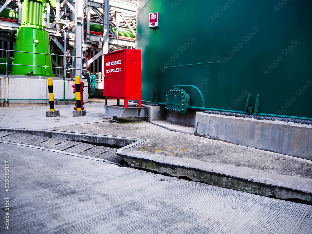 Firefighting systems in industrial zone which picture was taken in ...