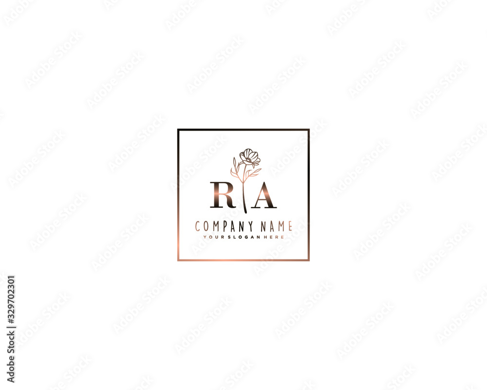Letter RA handwrititing logo with a beautiful template Stock Vector ...