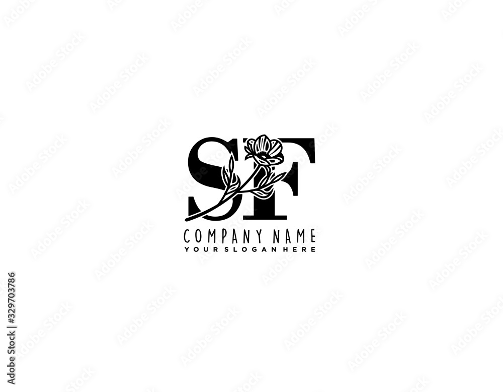 Letter SF handwrititing logo with a beautiful template Stock Vector ...