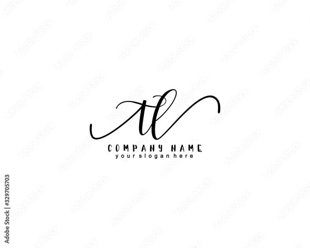 Letter TL handwrititing logo with a beautiful template vector de Stock ...