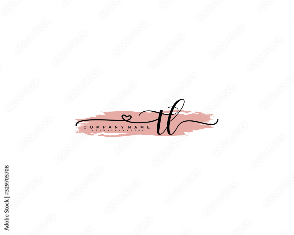Letter TL handwrititing logo with a beautiful template Stock Vector ...
