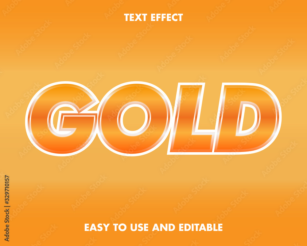 Realistic Gold Text Effect alphabet Gold font. Typography exclusive and ...