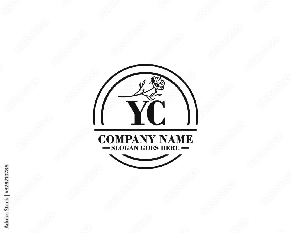Letter YC handwrititing logo with a beautiful template Stock Vector ...