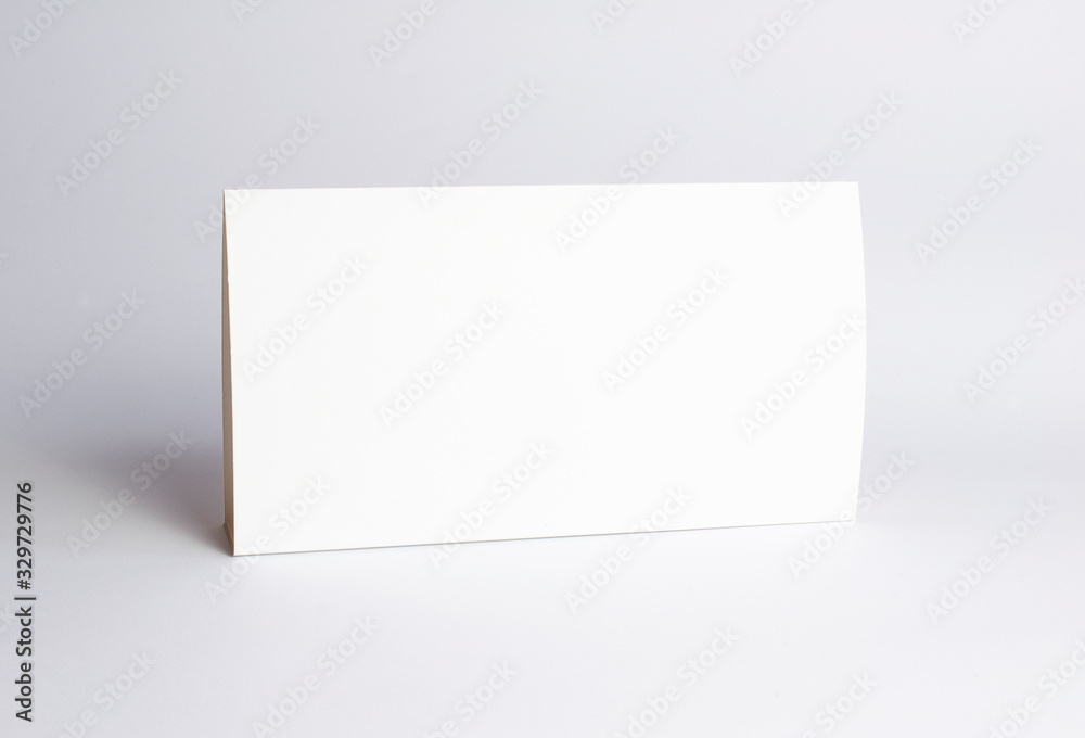 Blank paper Table Tent table-tent on white as template for designers ...