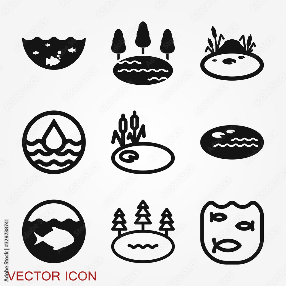 Pond icon illustration isolated vector sign symbol Stock Vector | Adobe ...