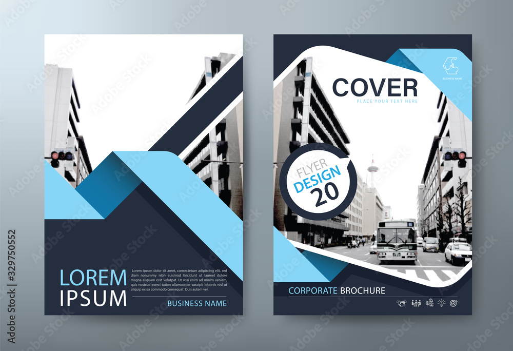 Poster Annual report brochure flyer design template vector, Leaflet ...