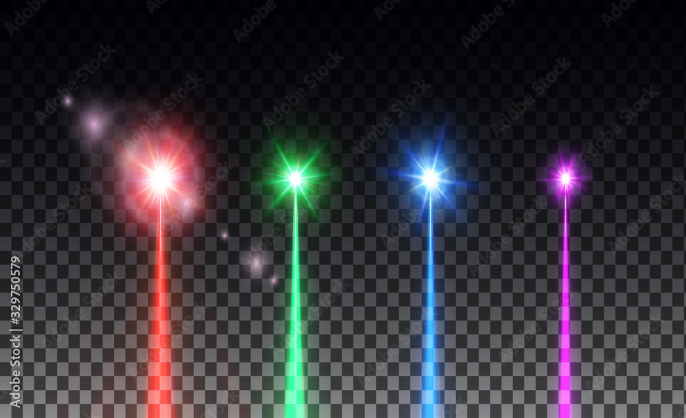 laser beam set. vector illustration Stock Vector | Adobe Stock