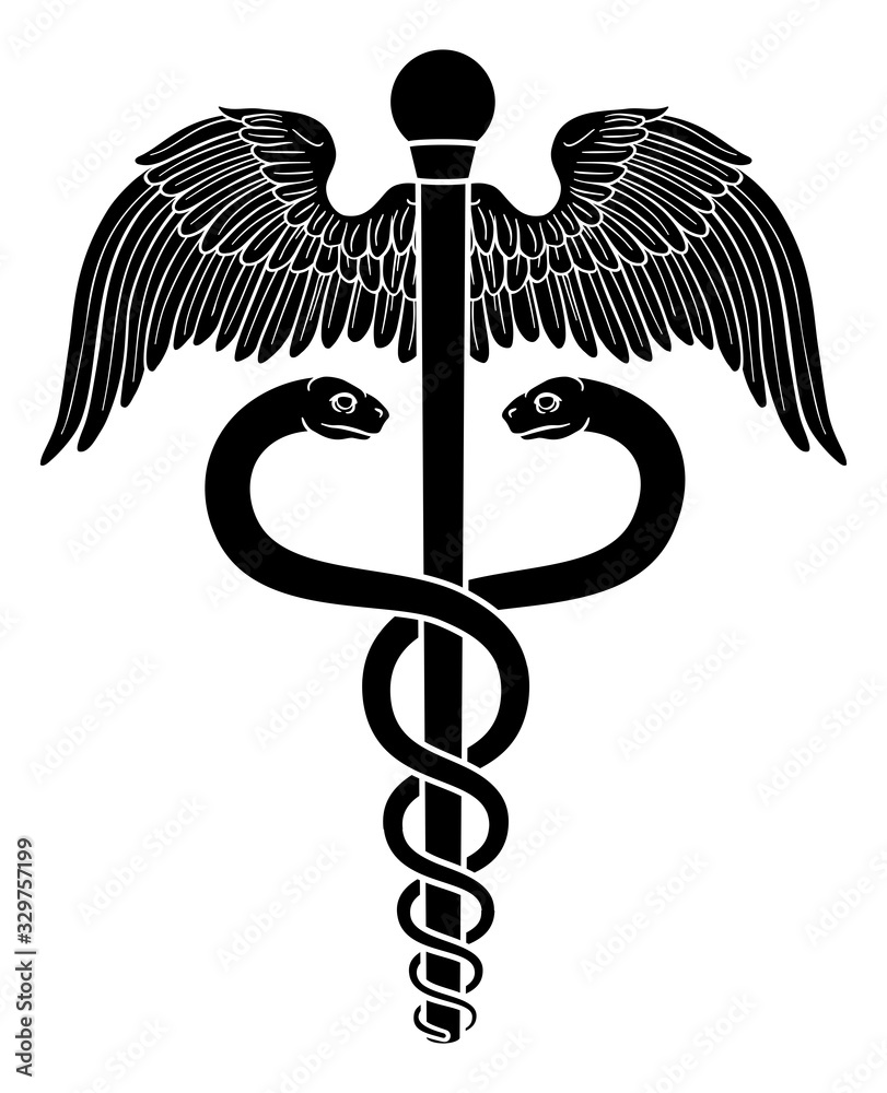 A caduceus, often used as a doctor medical symbol interchangeably with ...