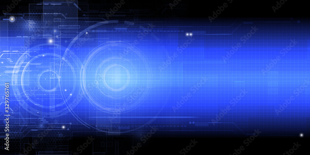 Abstract blue future concept for advertising banner background and ...