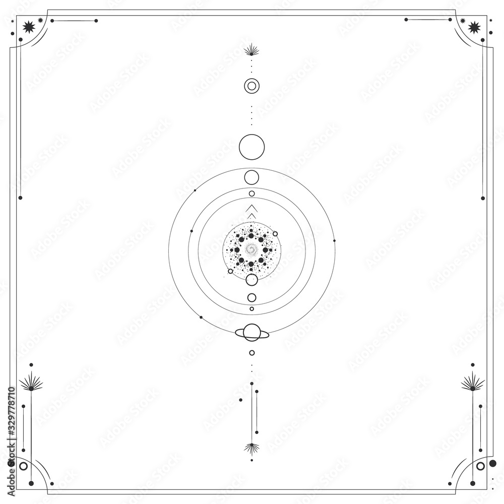 Vector illustration set of moon phases. Different stages of moonlight ...