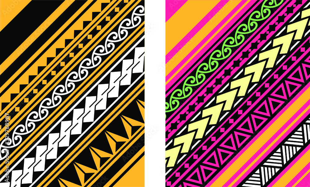 Polynesian background vector, Samoan wallpaper Stock Vector | Adobe Stock