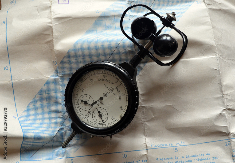 Pocket anemometer, vintage. Soviet period (1980-th) Incription - Cup ...