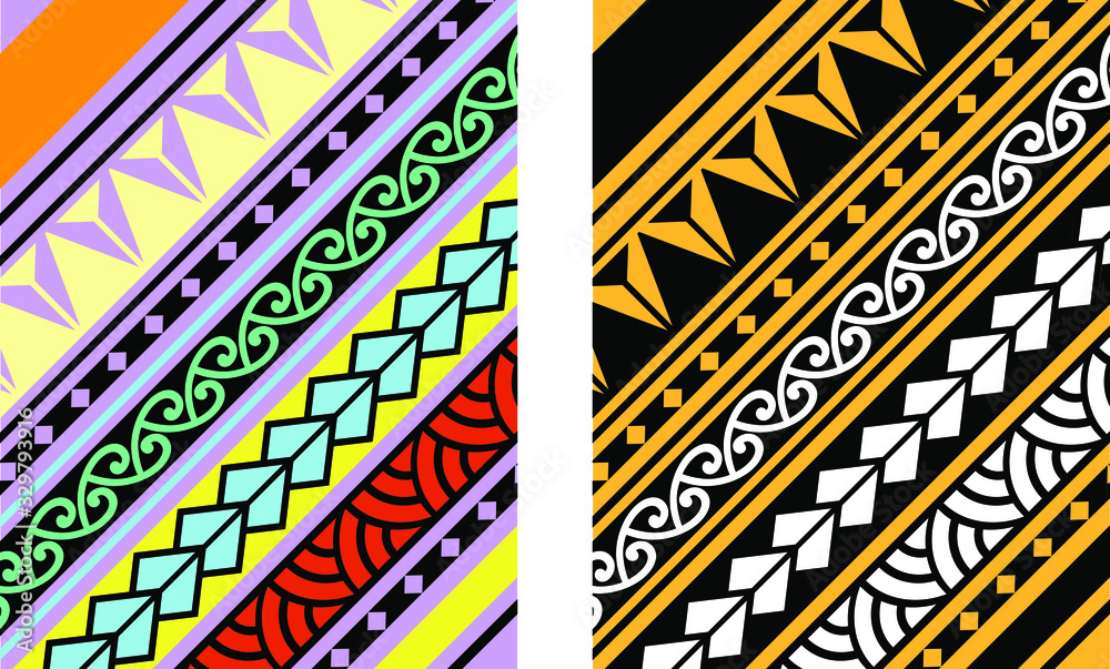 Polynesian background vector, Samoan wallpaper Stock Vector | Adobe Stock