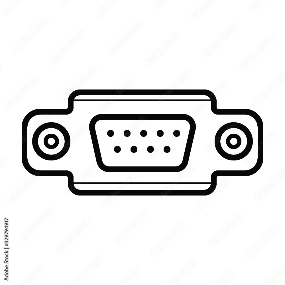 vga icon vector from computer Stock Vector | Adobe Stock